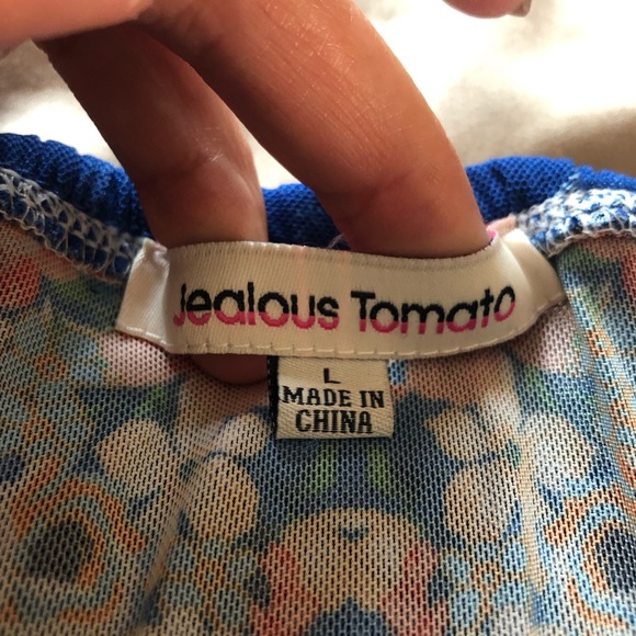 Jealous Tomato | Tops | Jealous Tomato Floral Off The Shoulder Bodysuit ...